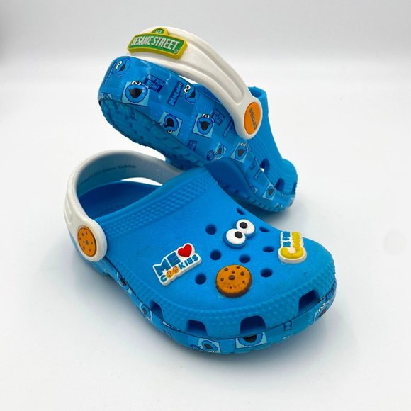 CROCS | Shoes | Crocs Toddlers Cookie Monster Classic Blue Clog Sandles ...